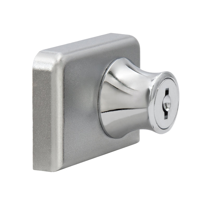 FHC Clamp-On Lock For Double Swing Doors For 1/4" Glass - Randomly Key